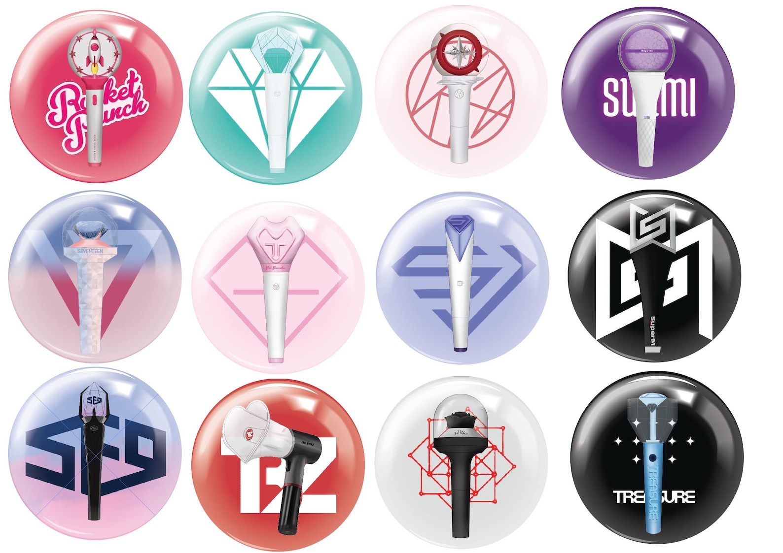 Kpop Button Pin Badge Lightstick Button - Etsy