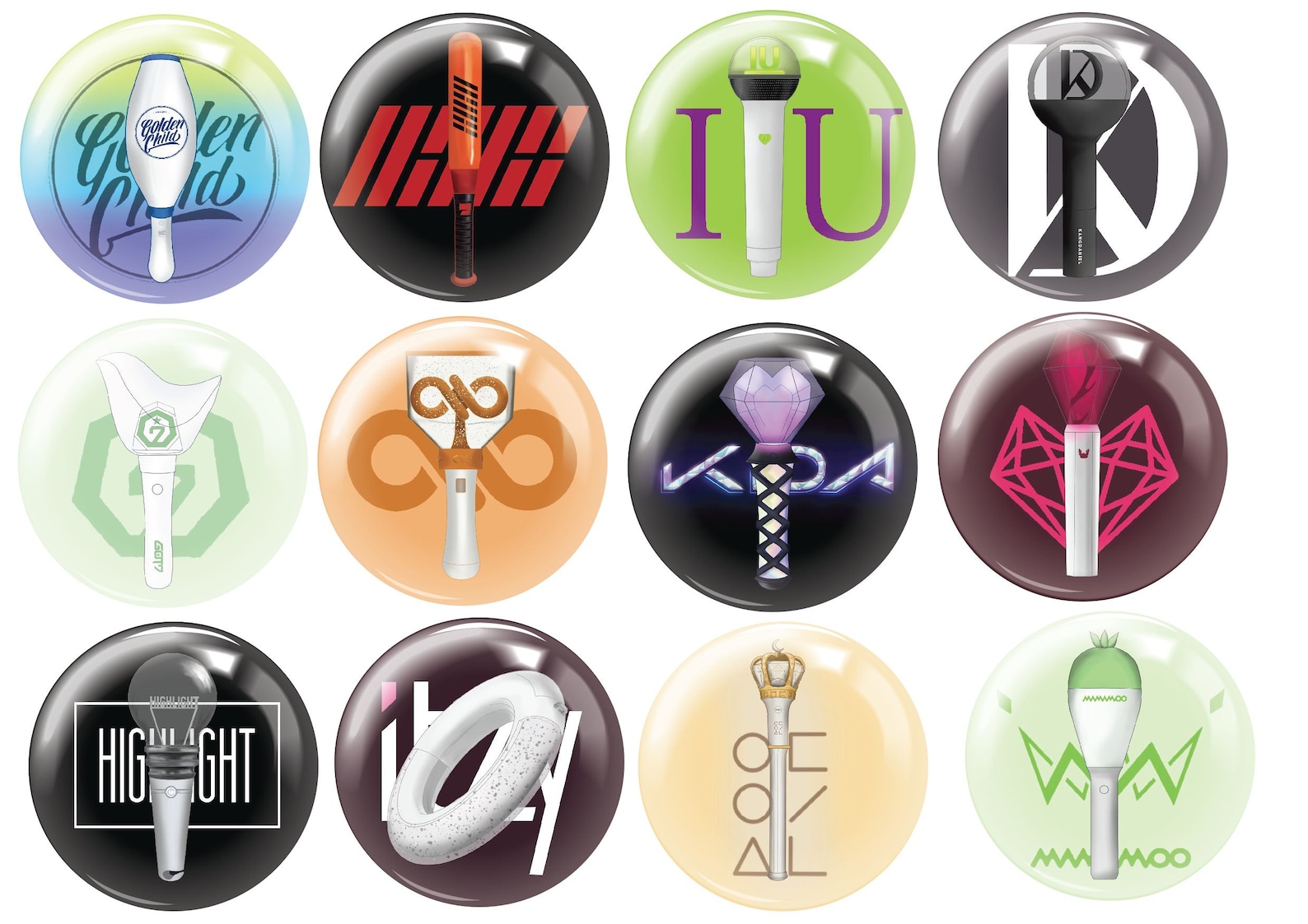 Kpop Button Pin Badge - Lightstick Button - Etsy