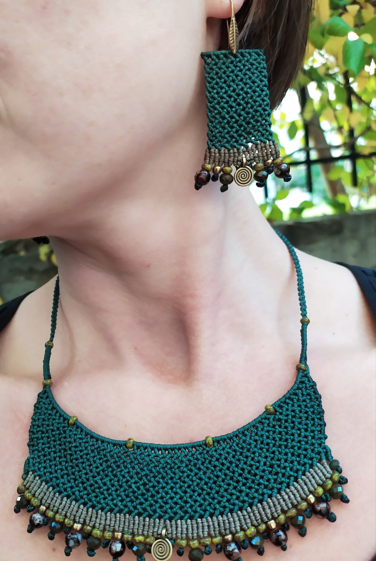 Macrame Jewelry Set/boho Macrame Jewelry/bohemian - Etsy