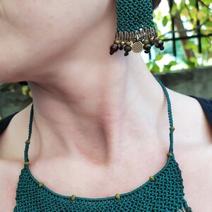 Macrame Jewelry Set/boho Macrame Jewelry/bohemian Jewelry/hippie Necklace/tribal Macrame ...