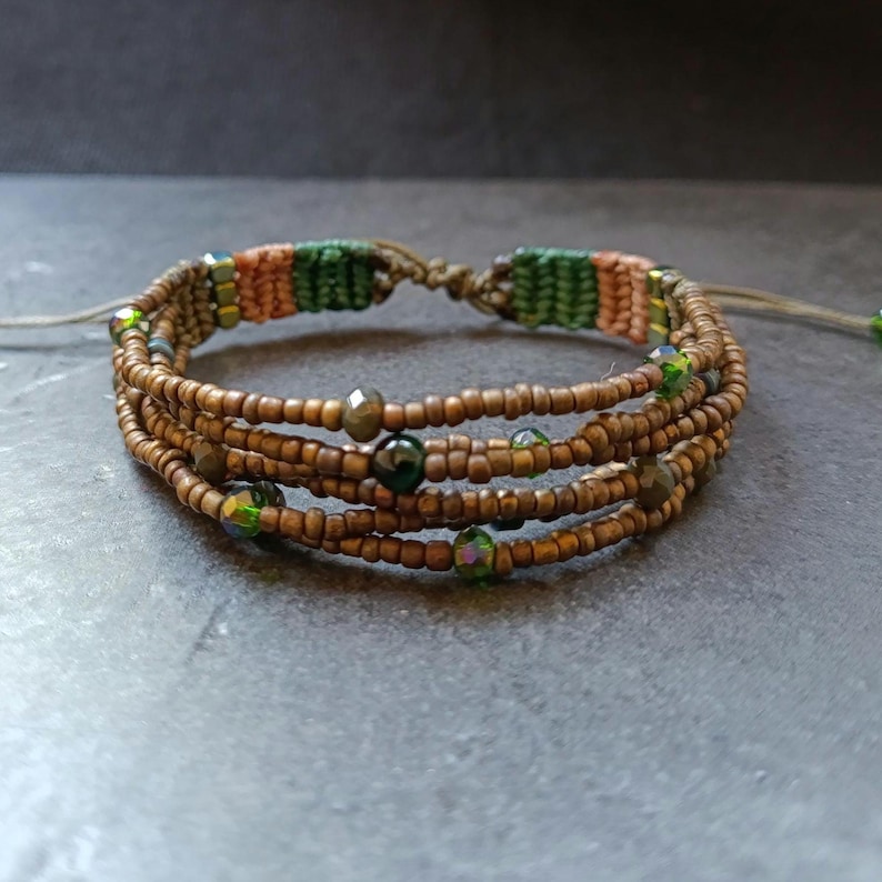 Seed Bead Bracelet/beaded Bracelets/wrists Beads/macrame Bracelet ...