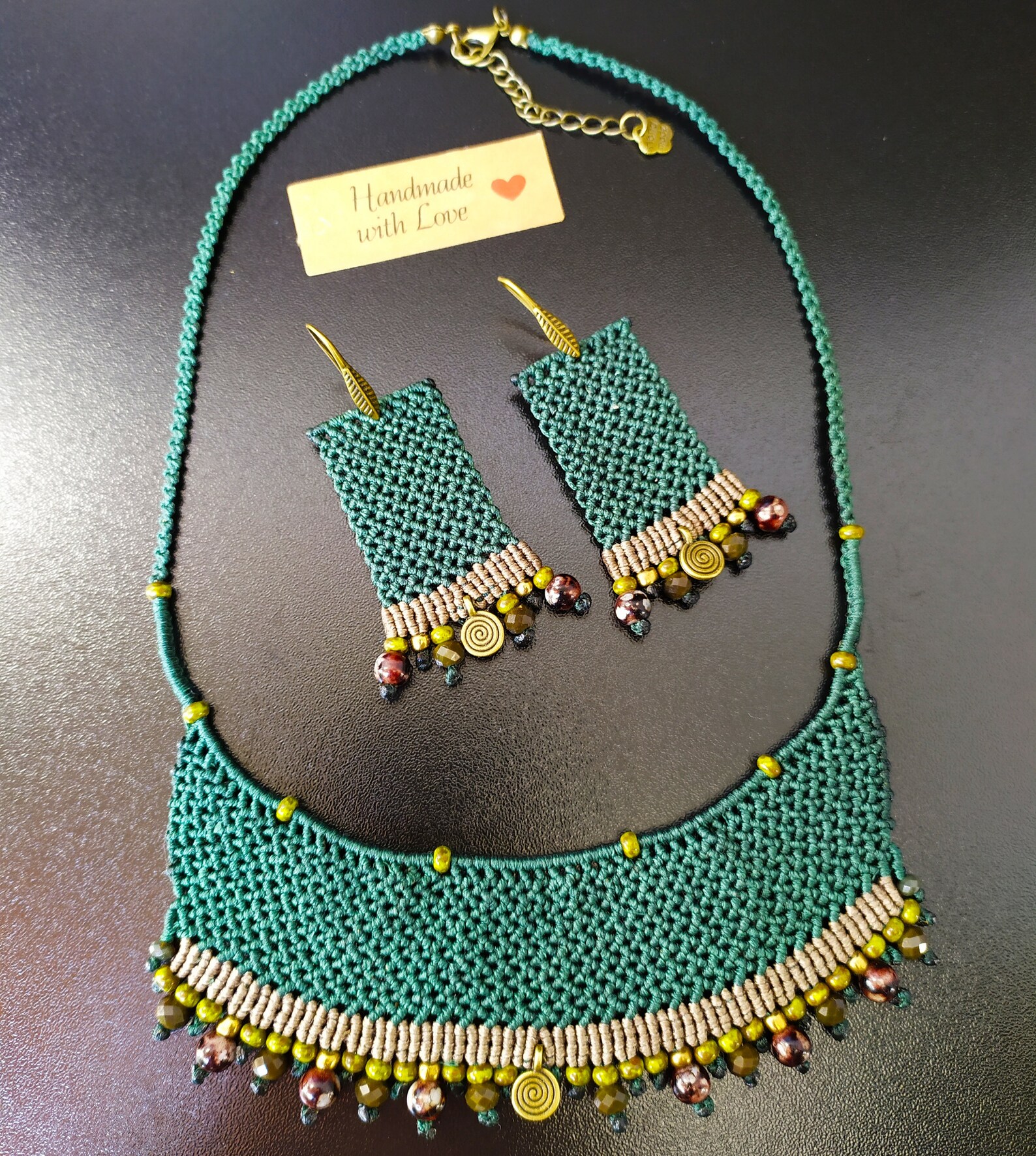 Macrame Jewelry Set/boho Macrame Jewelry/bohemian - Etsy