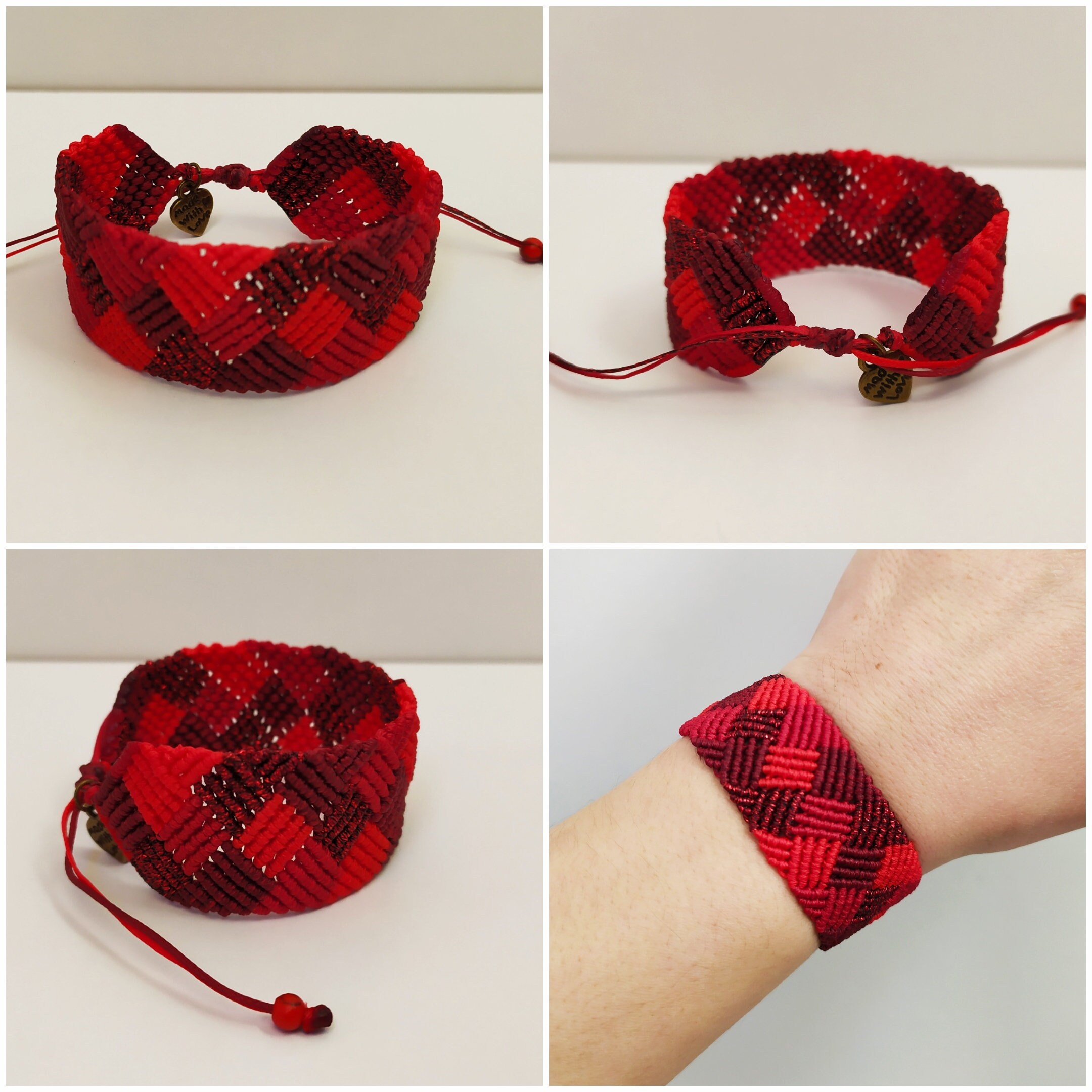 Wide Macrame Bracelet/knotted Bracelet/surfer Bracelet/boho Bracelet ...