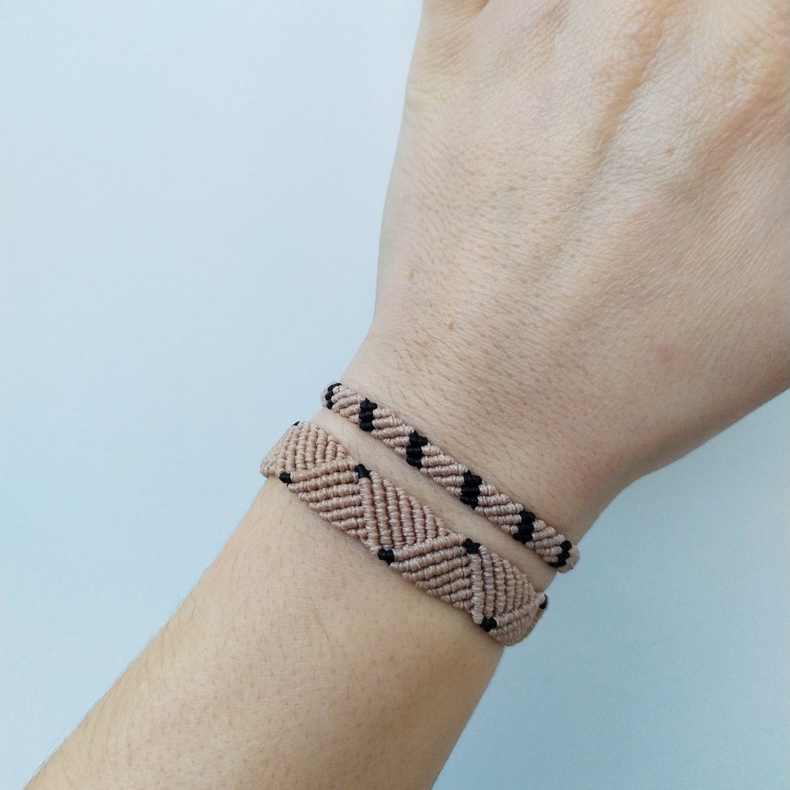 Boho Macrame Bracelet/set of 2 Bracelet/hippie Jewelry/macrame - Etsy