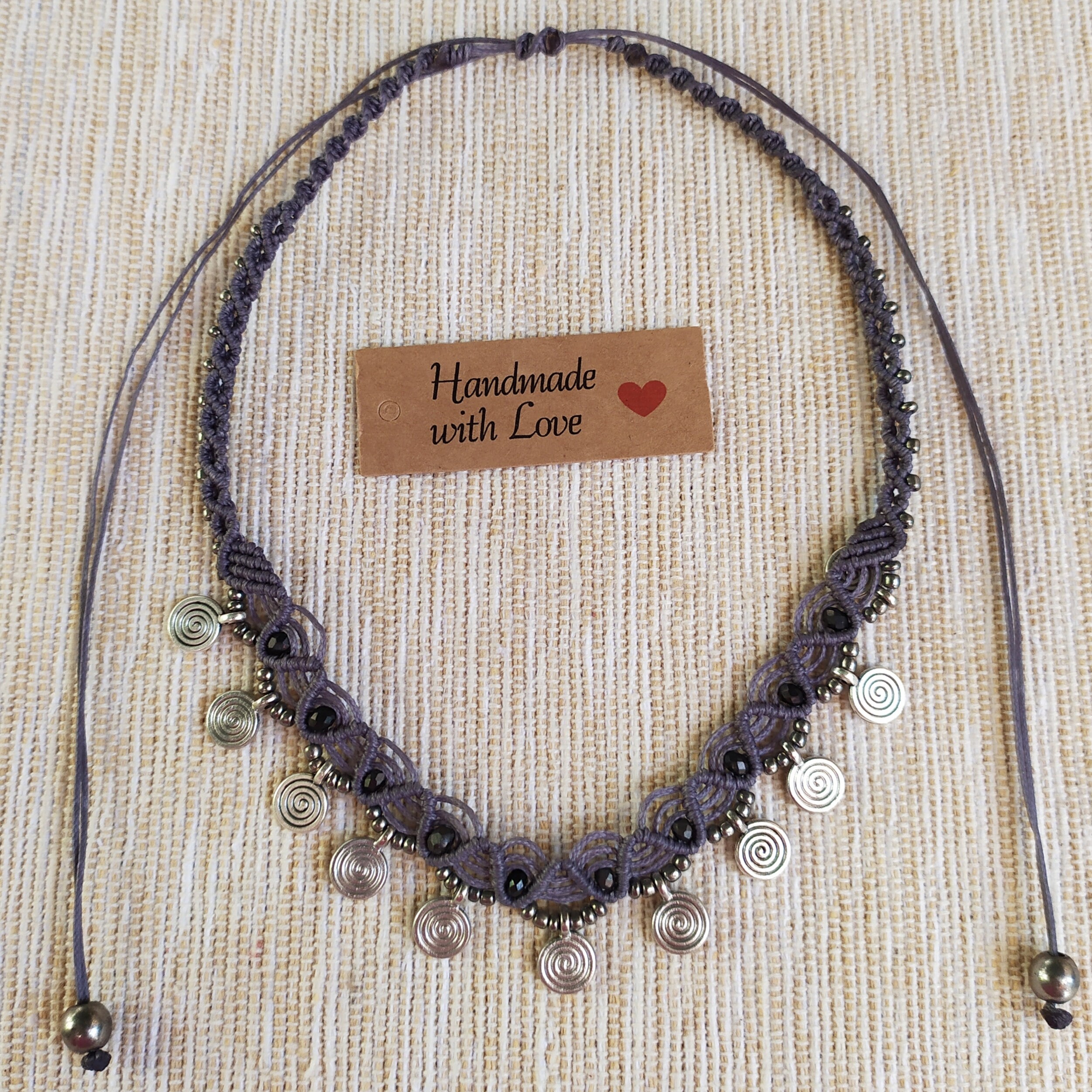 Macrame Choker Necklace/casual Necklace/boho Necklace/hippie Choker ...