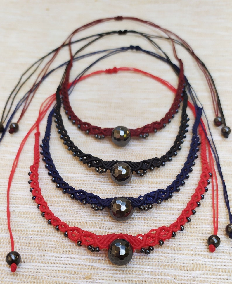 Hematite Choker/macrame Choker Necklace/casual Necklace/boho Necklace ...