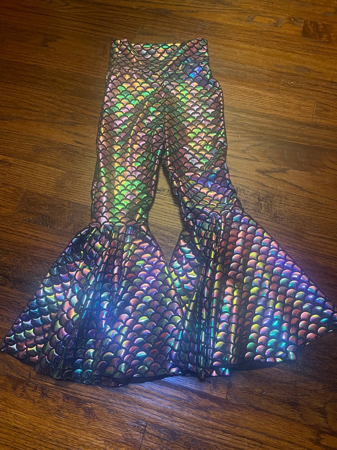 Kids Bell Bottom, Girl Bell Bottom,mermaid Print Girl Pant, Toddler ...