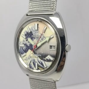 Seiko Great Wave Face Luminous Indices Dial Date Automatic Japan Made ...
