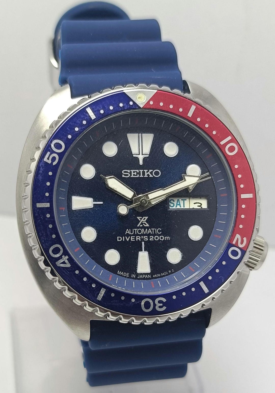 Seiko Prospex Divers Blue Dial Luminous Indices Day&date Automatic ...