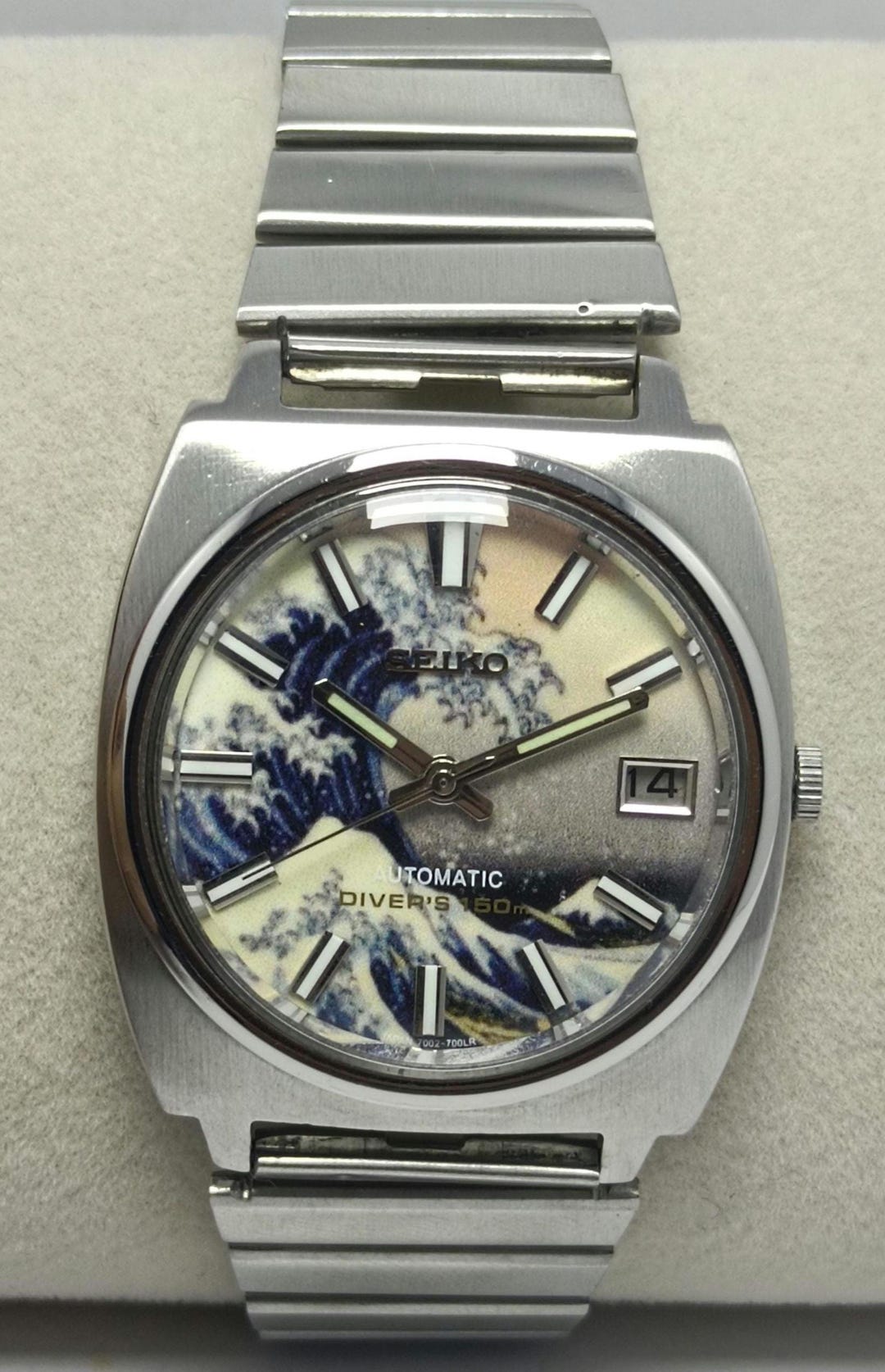 Seiko Great Wave Face Luminous Indices Dial Date Automatic Japan Made ...