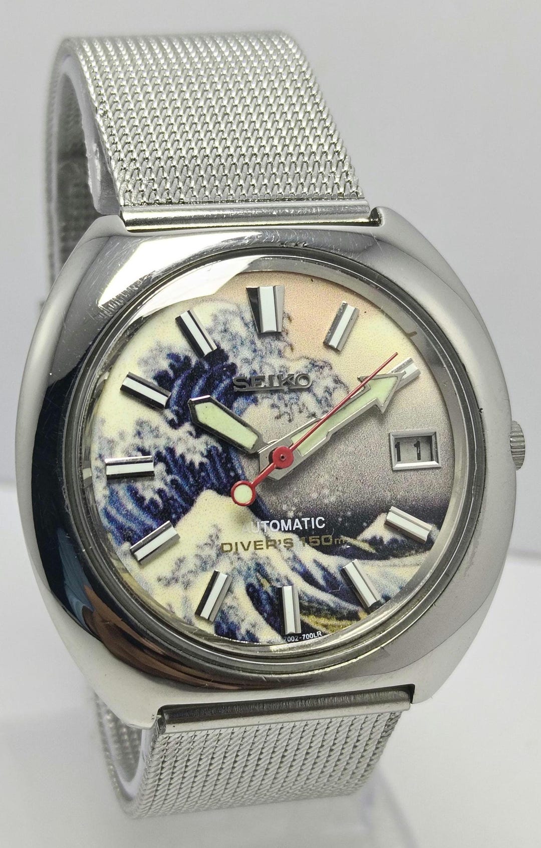 Seiko Great Wave Face Luminous Indices Dial Date Automatic Japan Made ...