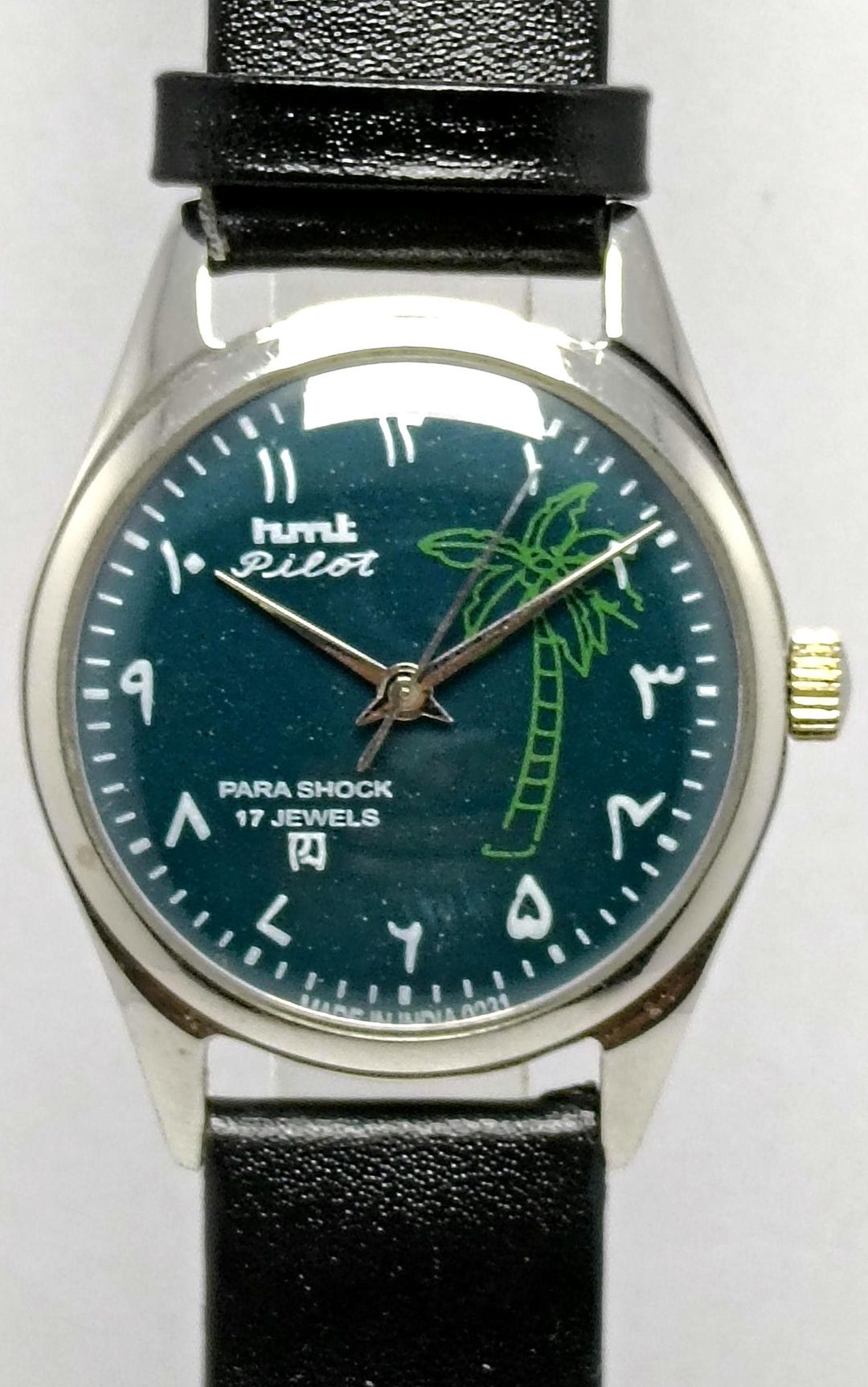 HMT Pilot Limited Edition Green Dial 17 Jewels Hand Winding Wrist Watch ...