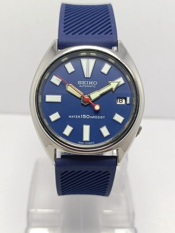 Seiko 5 Refurbished Blue Dial Luminous Indices Date A… - Gem
