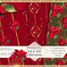 POINSETTIA Red & Gold Digital Seamless Papers Christmas Patterns ...