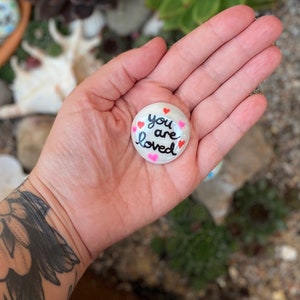 Positivity Pocket Hug Pebbles - Handmade - Hand Painted - Happiness ...