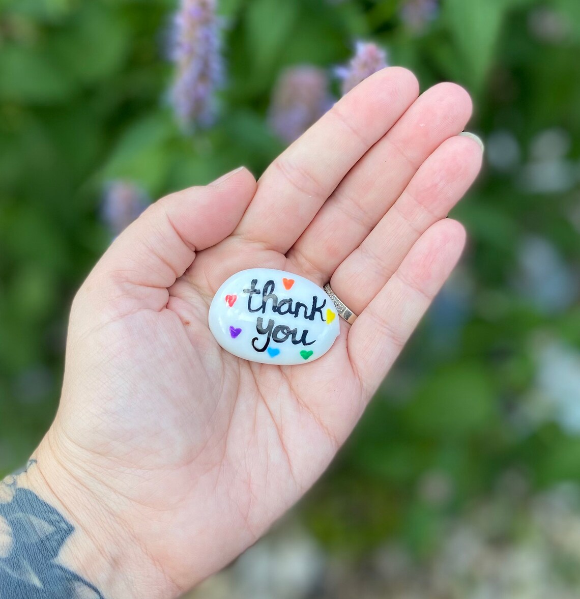 X1 Pocket Hug Pocket Pebble / Stone - Thank You - Love You - Painted ...