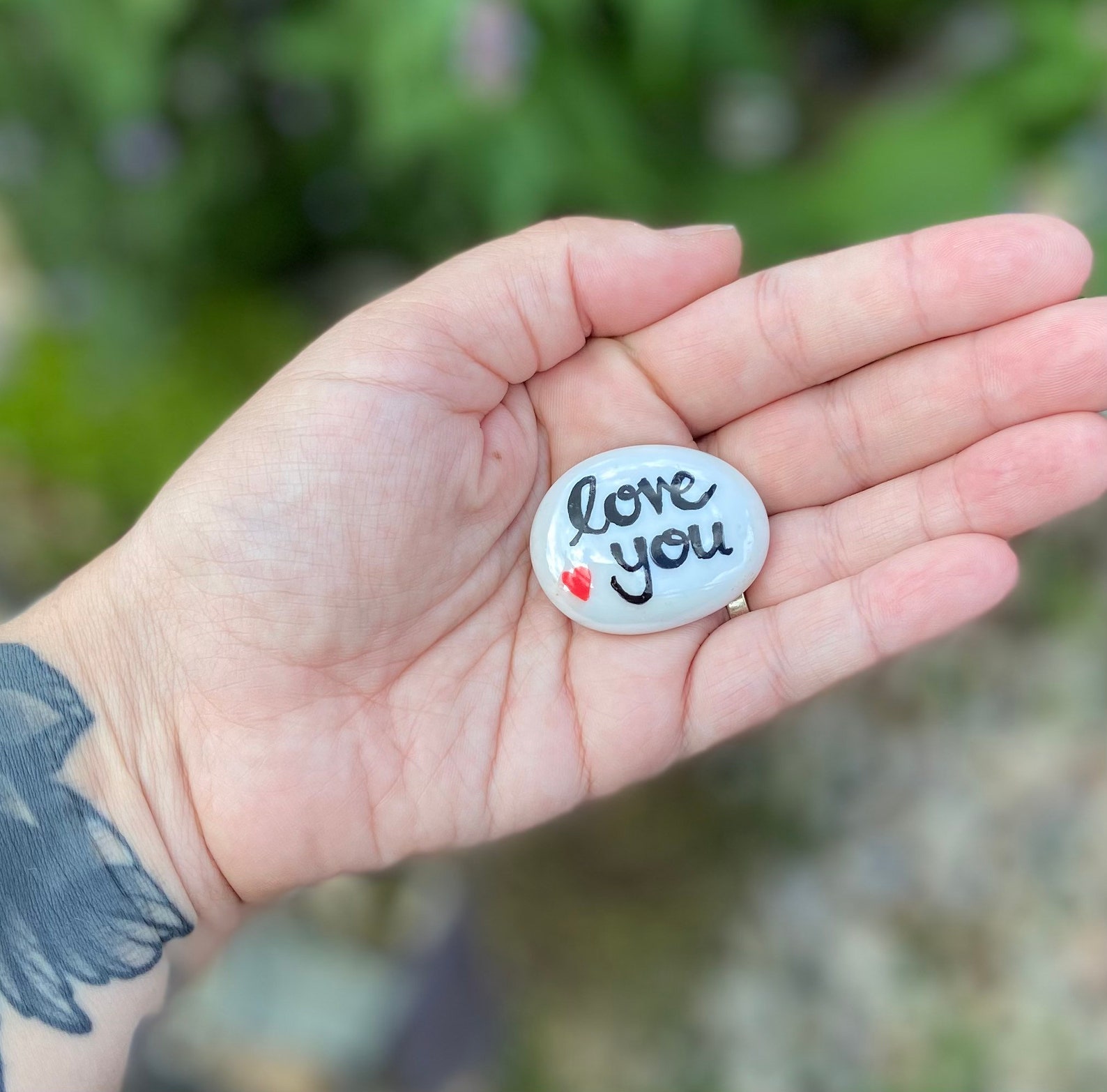 X1 Pocket Hug Pocket Pebble / Stone Thank You Love You - Etsy UK