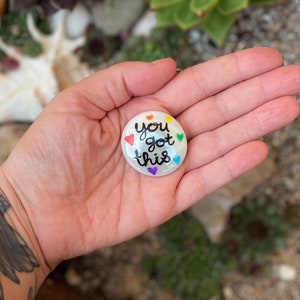 Positivity Pocket Hug Pebbles - Handmade - Hand Painted - Happiness ...