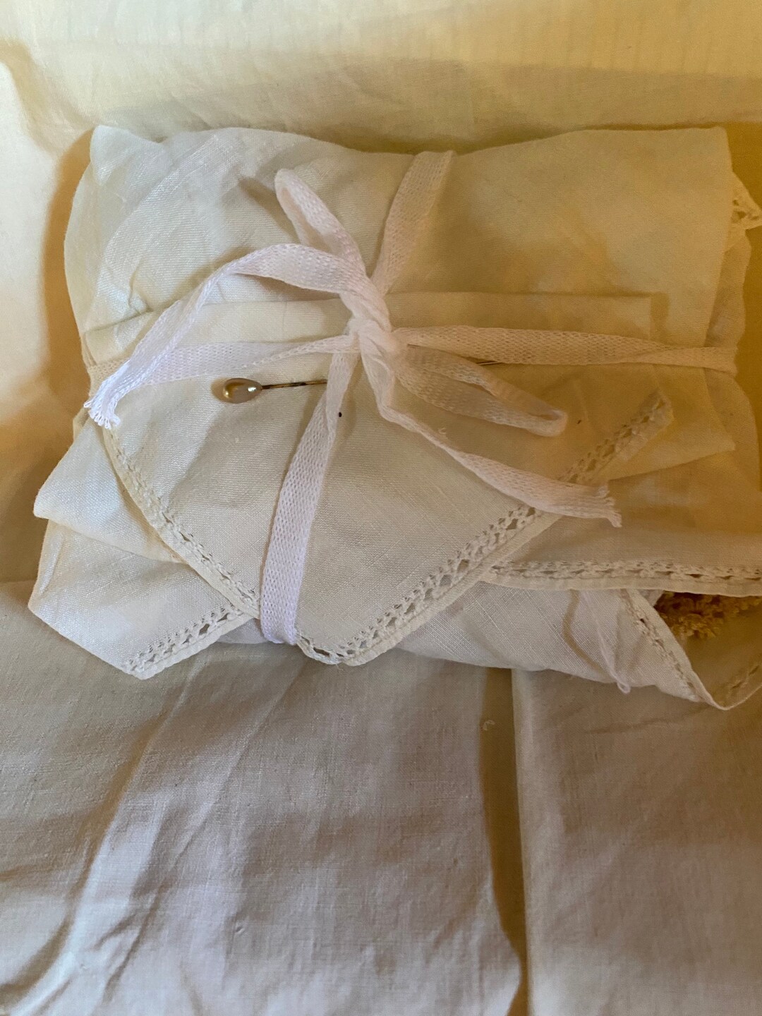 Lace Scraps in Linen Envelope. You Will Get 12 Little Pieces of Scrap ...