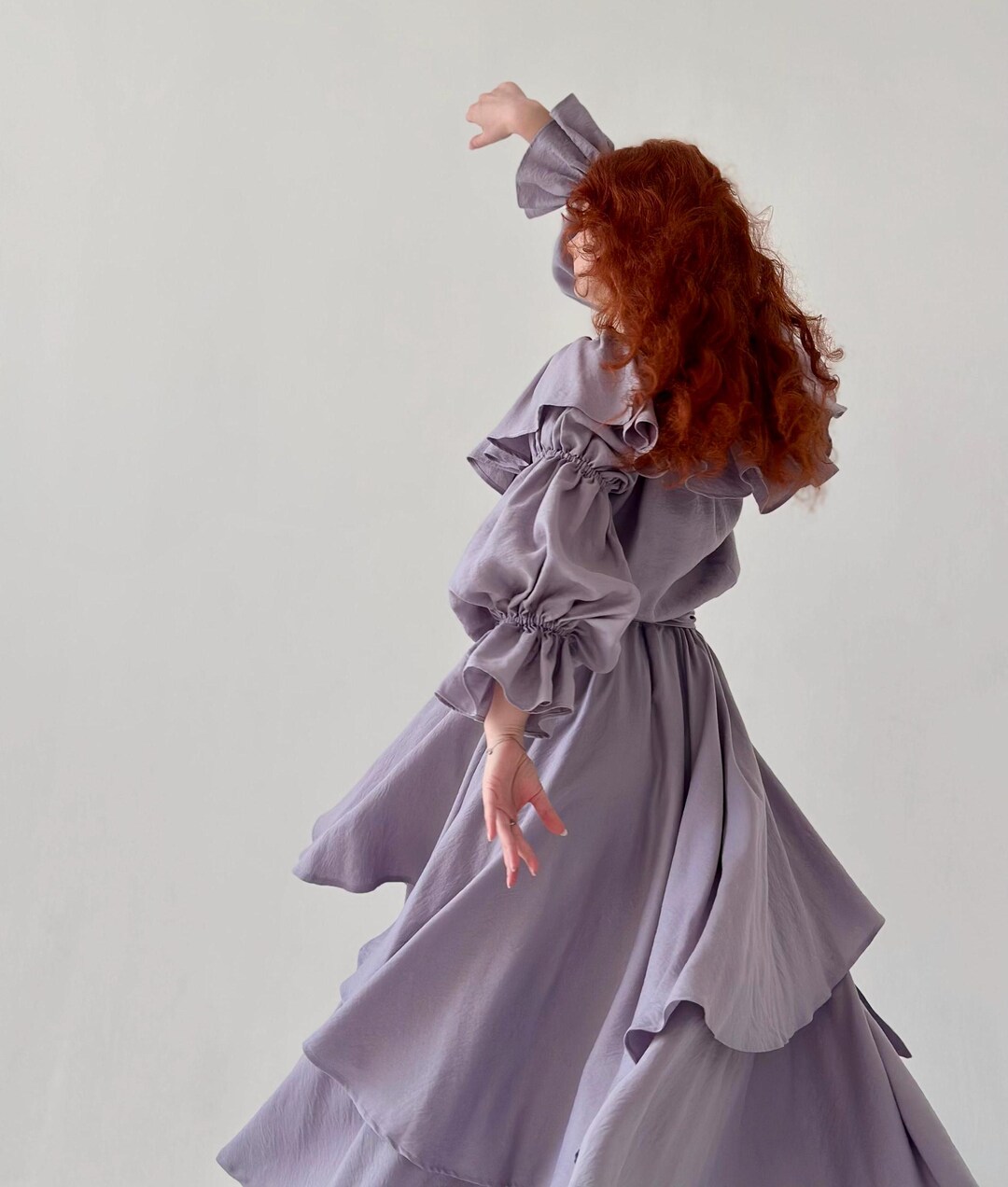 Custom Fairy Tale Gown With Puff Sleeves and Double Skirt, off Shoulder ...