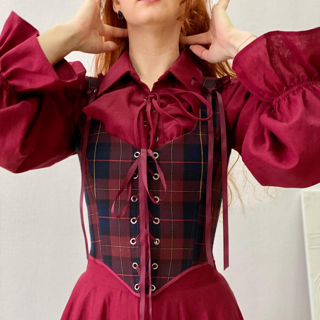 Lace-up Corset Bodice, Renaissance Corset Top, Peasant Bodice, Medieval ...