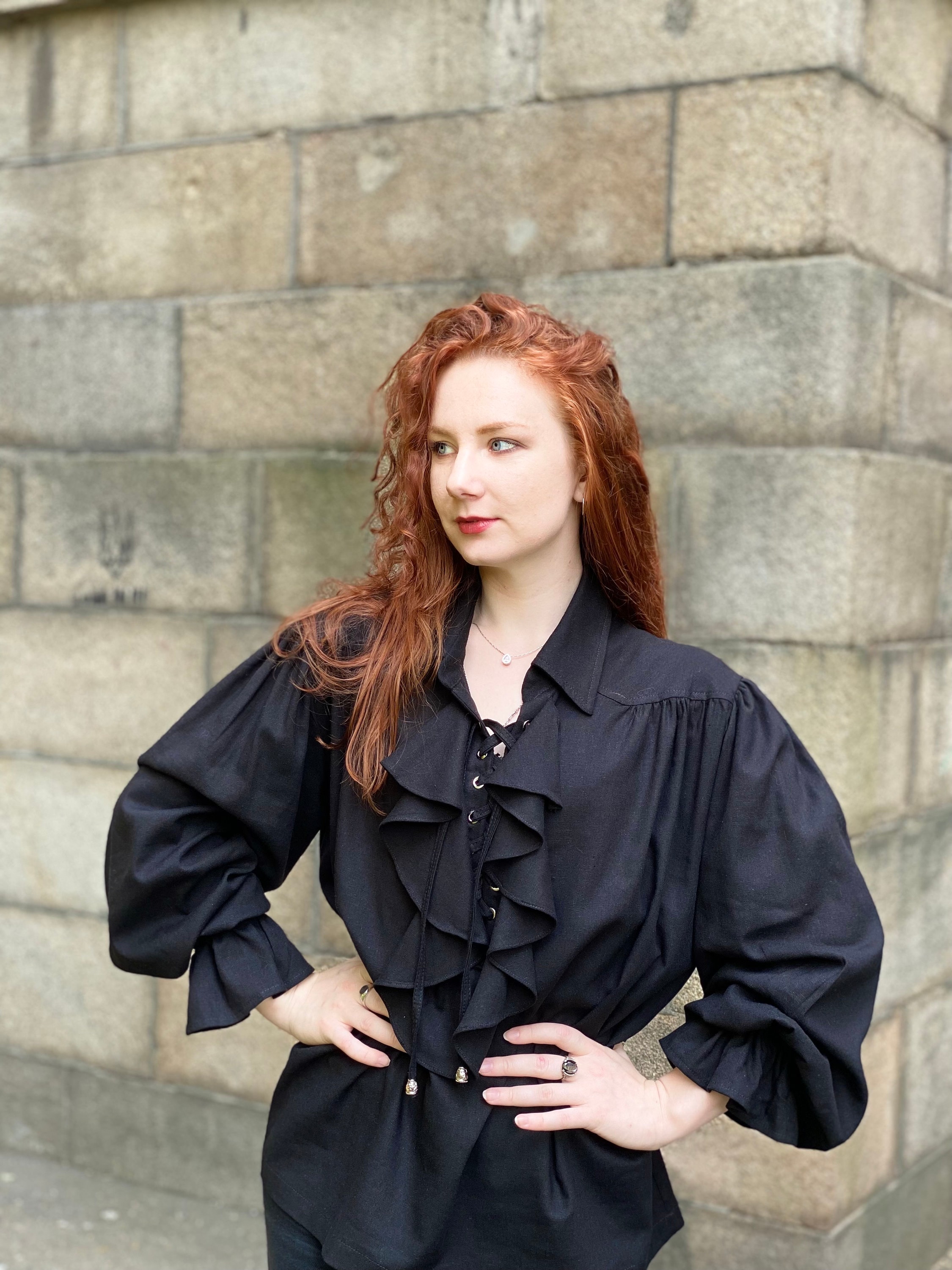 Linen Pirate Poet Prince Renaissance Blouse Victorian Ruffle - Etsy