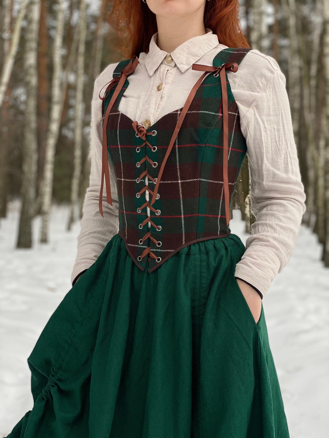 Custom Corset Top, LARP Cosplay Corset, Cottagecore Style Corset ...