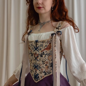 Renaissance Lace up Bodice for Women, Medieval Corset Top, Historical ...