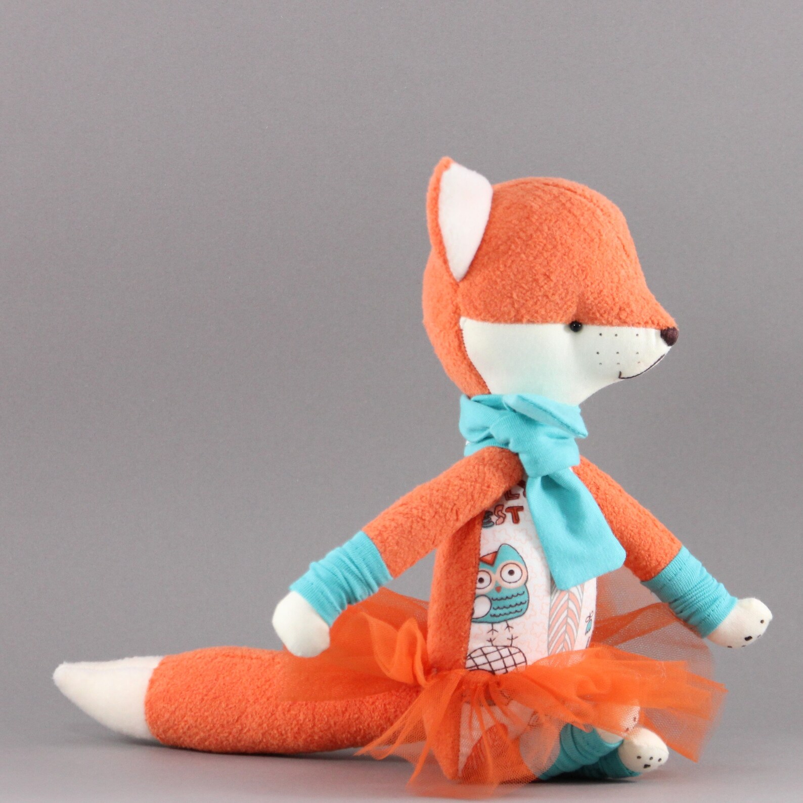 Red Fox Plush Toy Gift for Girls. Fox Softie for Baby Nursery Decor ...