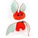 Red Bat Plushie Cuddly Toy for Kids. Bat With Green Wings. Hanging ...