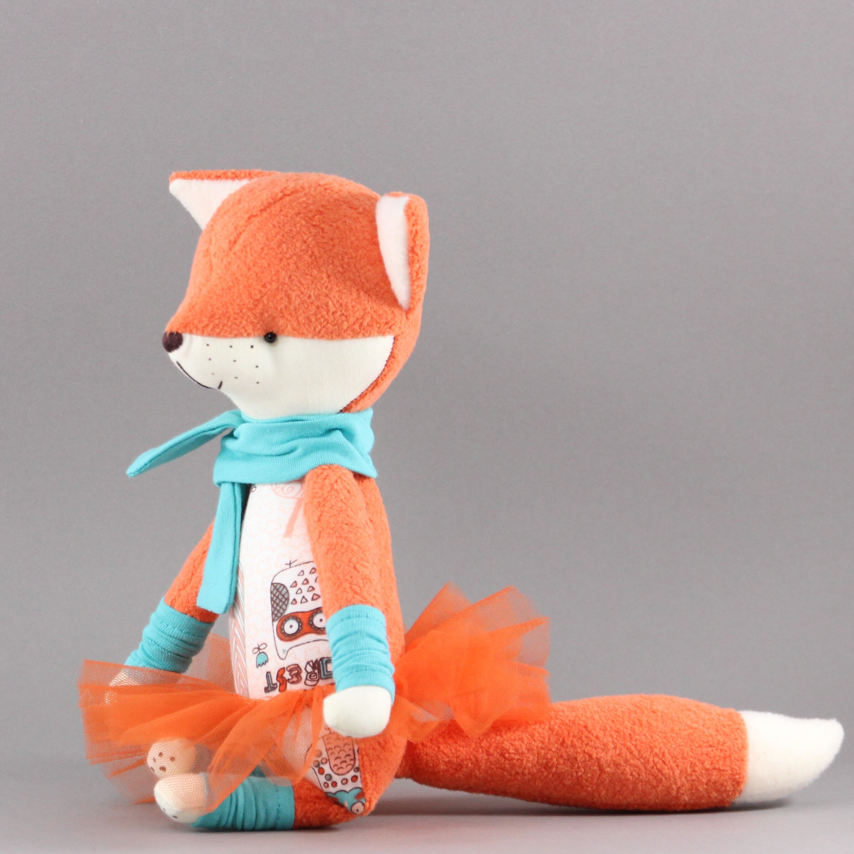 Red Fox Plush Toy Gift for Girls. Fox Softie for Baby Nursery Decor ...
