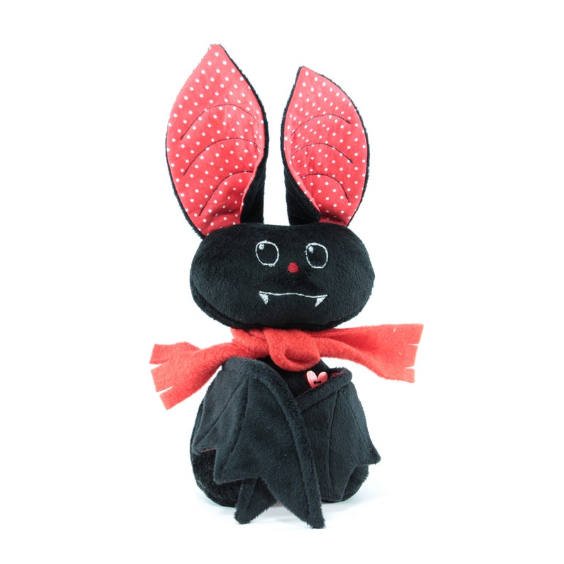 Black Stuffed Bat Toy for Kids. Hanging Bat Plushie for Car. Halloween ...