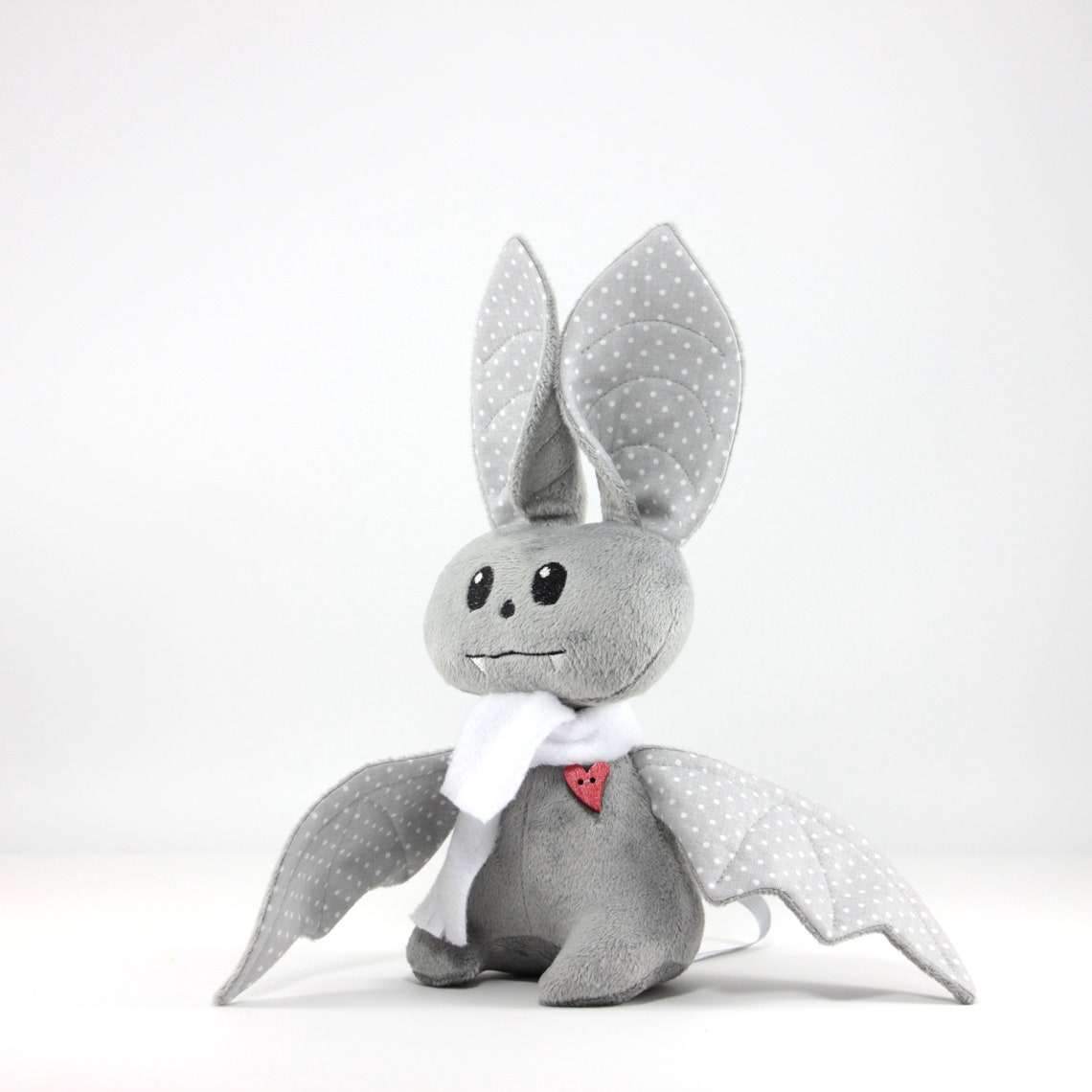 Gray Bat Toy Gift. Gray Dotted Bat Doll. Gary Plushie - Etsy