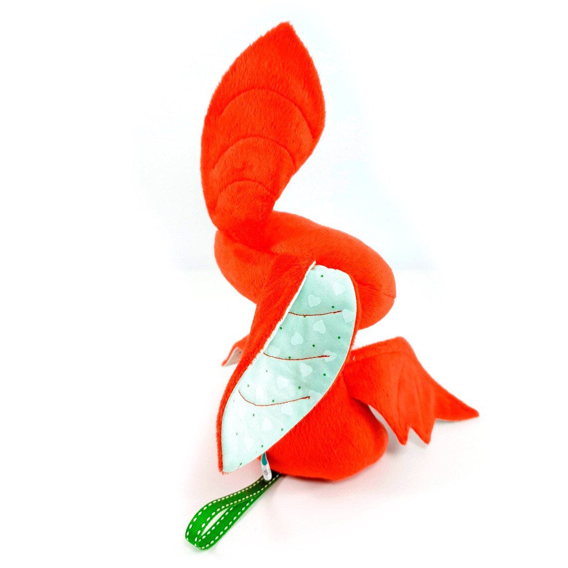 Red Bat Plushie Cuddly Toy for Kids. Bat With Green Wings. Hanging ...