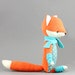 Orange Fox Stuffed Animal Gift. Fox Plushie in Scarf. Autumn Colors ...