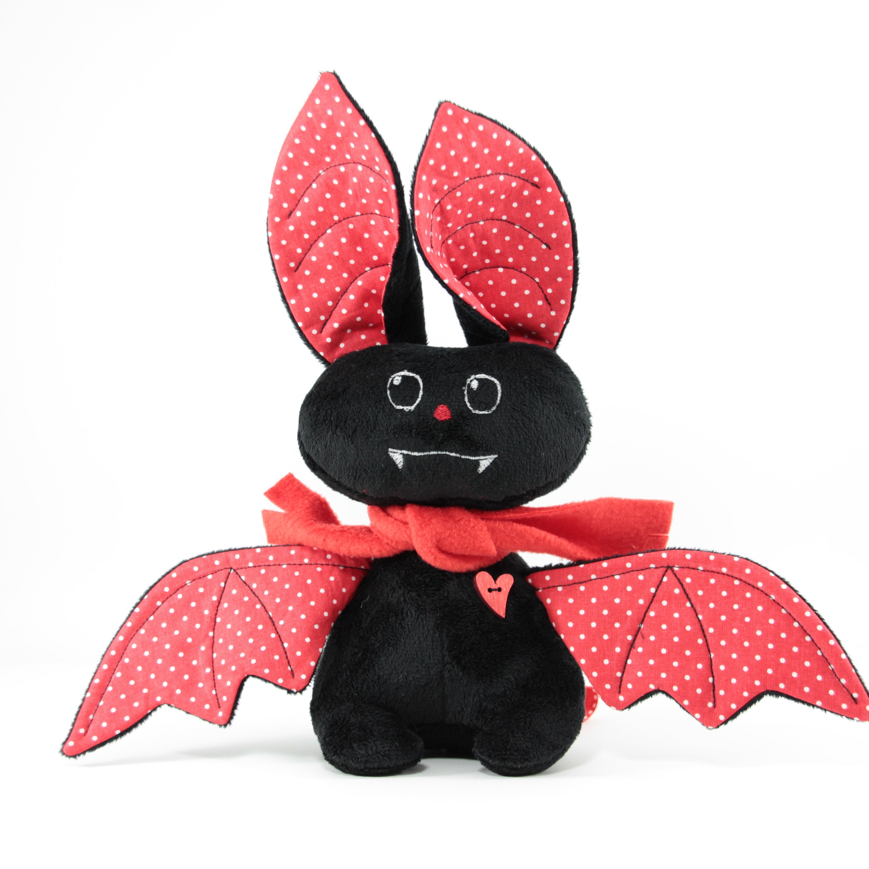 Black Stuffed Bat Toy for Kids. Hanging Bat Plushie for Car. Halloween ...