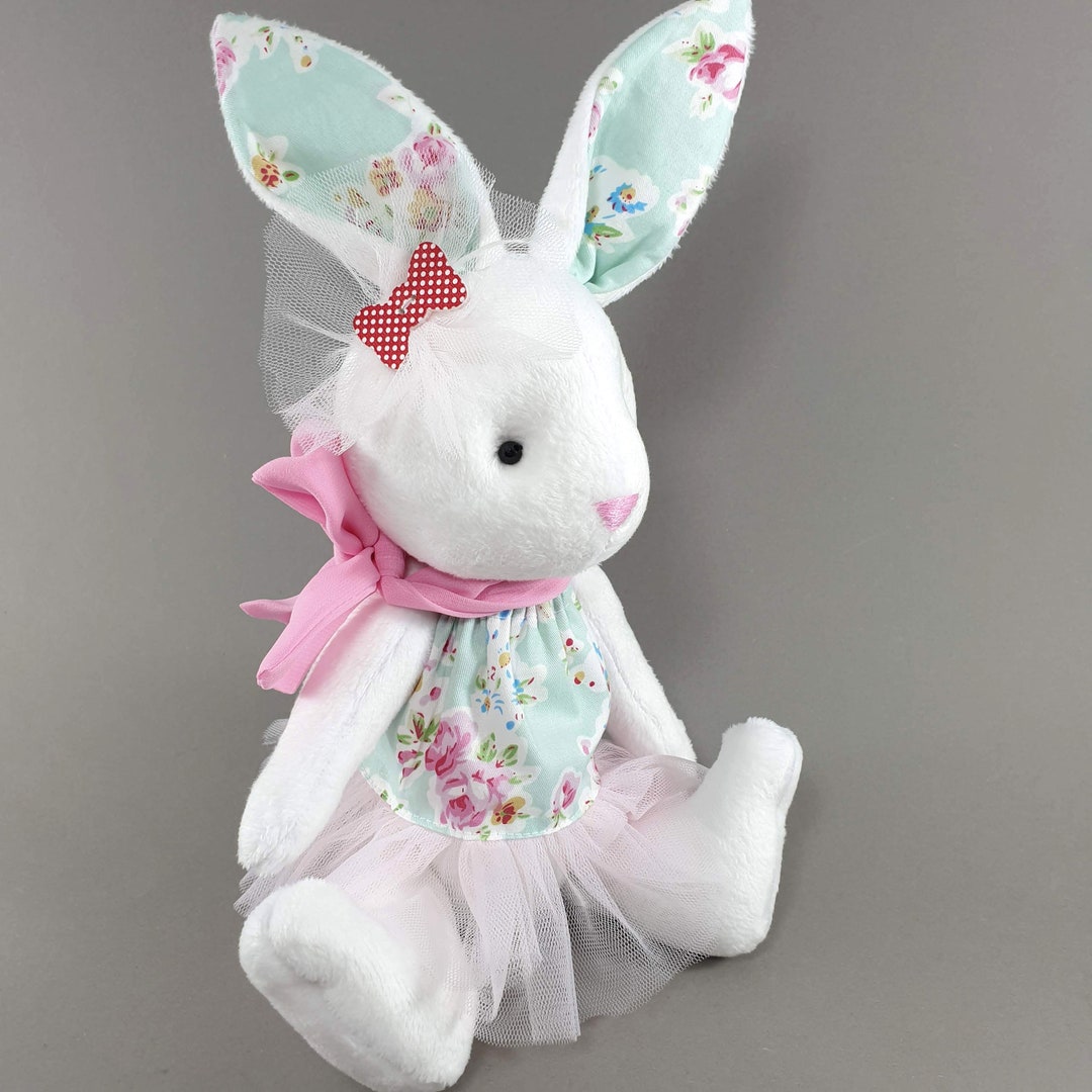 Bunny Toy for Baby Girl. Plush Bunny Rabbit. Easter Stuffed Bunny ...