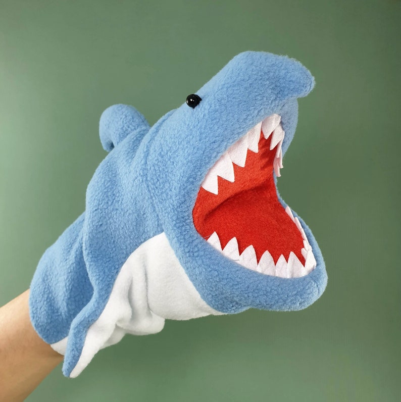 Shark Puppet Pattern With Mouth and Lining. Shark PDF Tutorial - Etsy