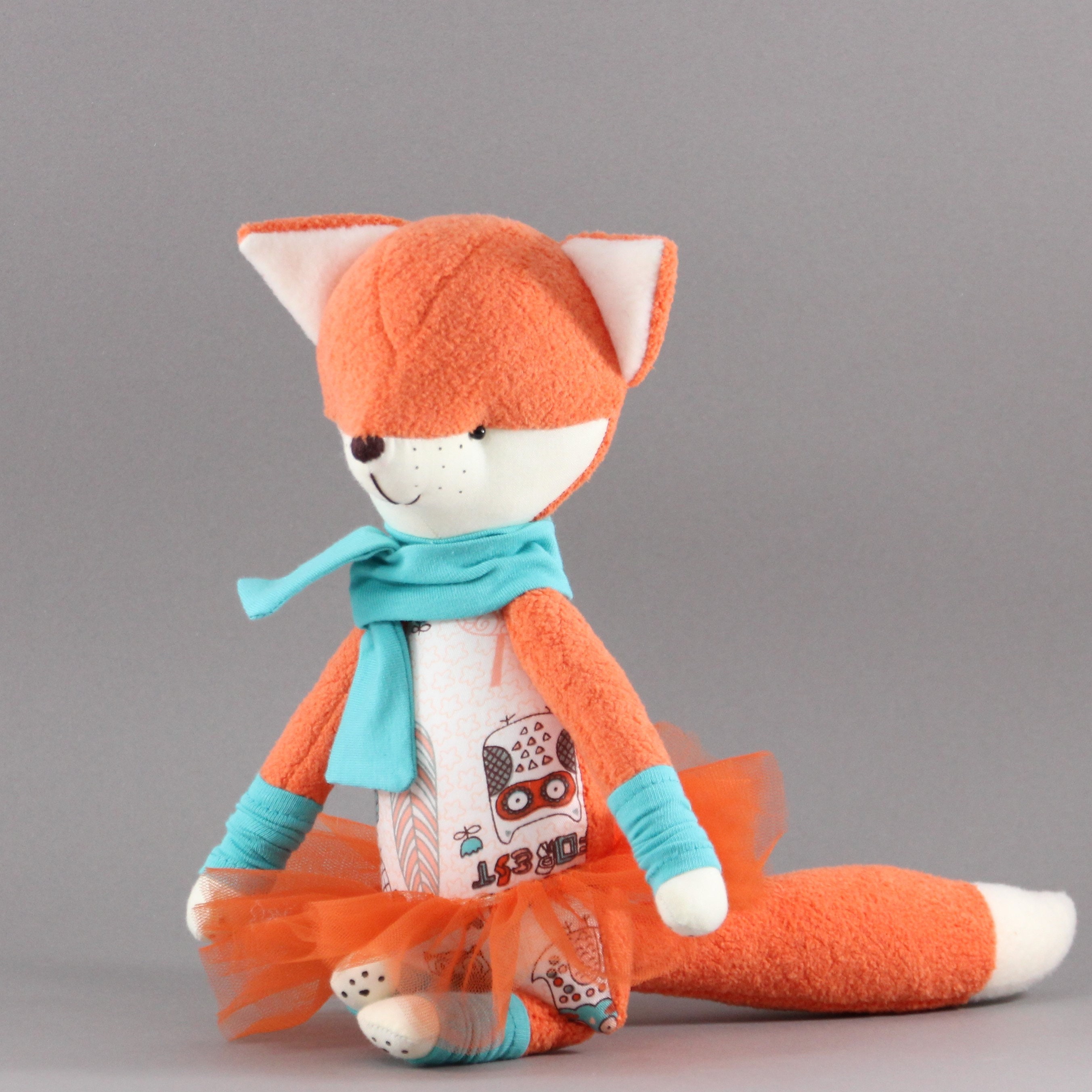 Red Fox Plush Toy Gift for Girls. Fox Softie for Baby Nursery Decor ...