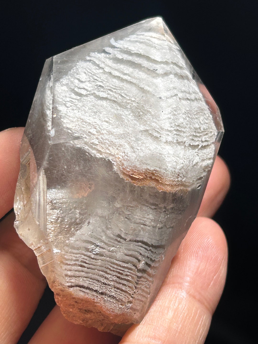 103g Natural Phantom /rabbit Hair Quartz Crystal Multi Layer Mountain ...