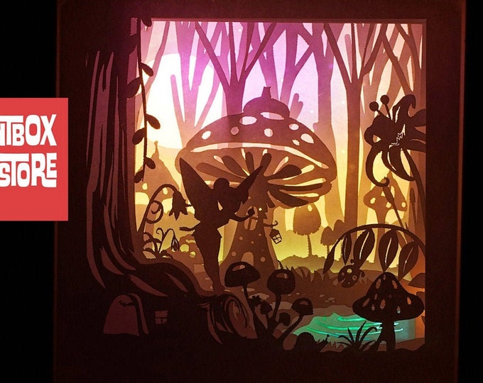 Fairy Tale Paper Light Box Template Shadow Box Template - Etsy