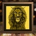 Lion Paper Light Box Template, Shadow Box Template, Shadow Box Art ...