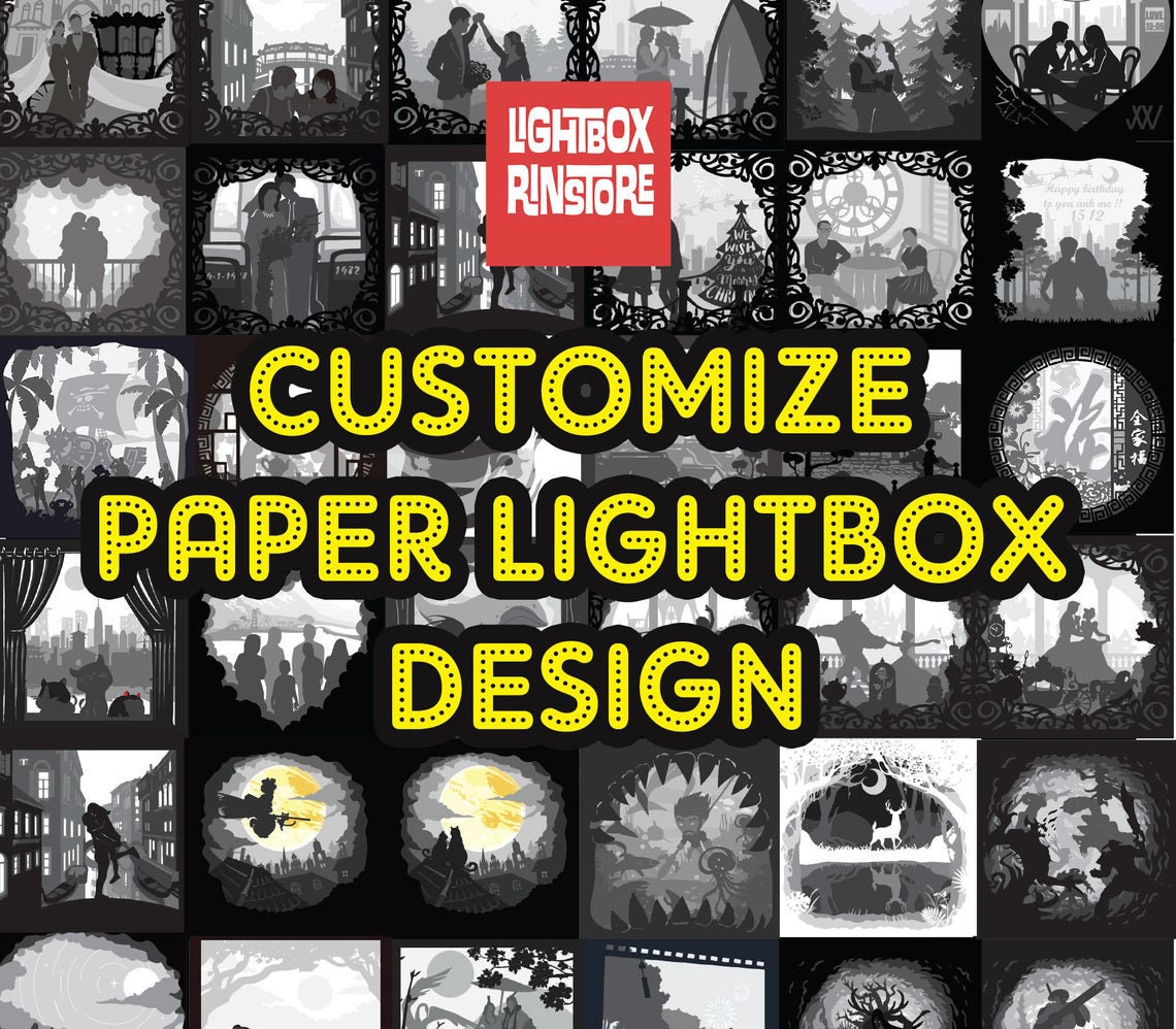 Personalized Paper Light Box Design. Night Light as Gift - Etsy