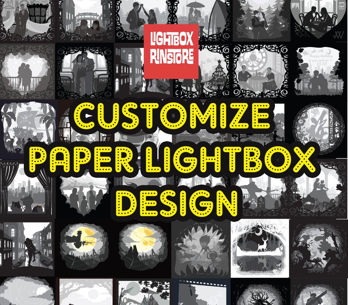 Personalized Paper Light Box Design. Night Light as Gift - Etsy