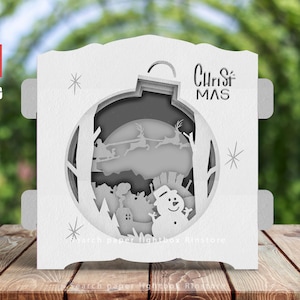 Christmas 3D Pop up Card Template, SVG 3D Pop up Card, Greeting Pop up ...