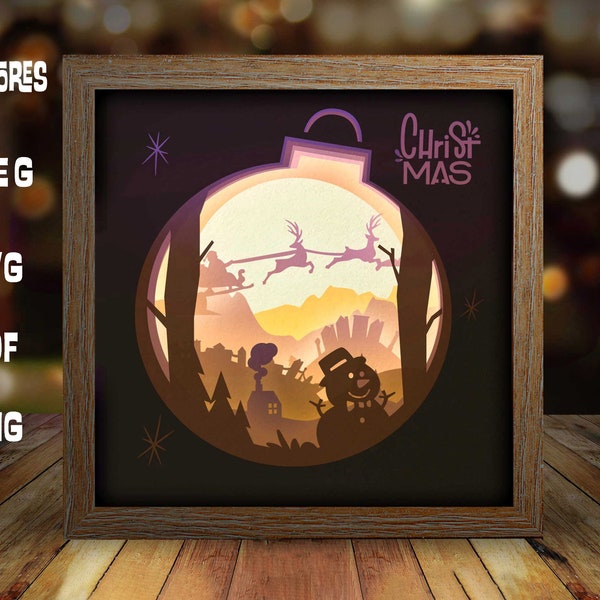 3d Santa Shadow Box - Etsy