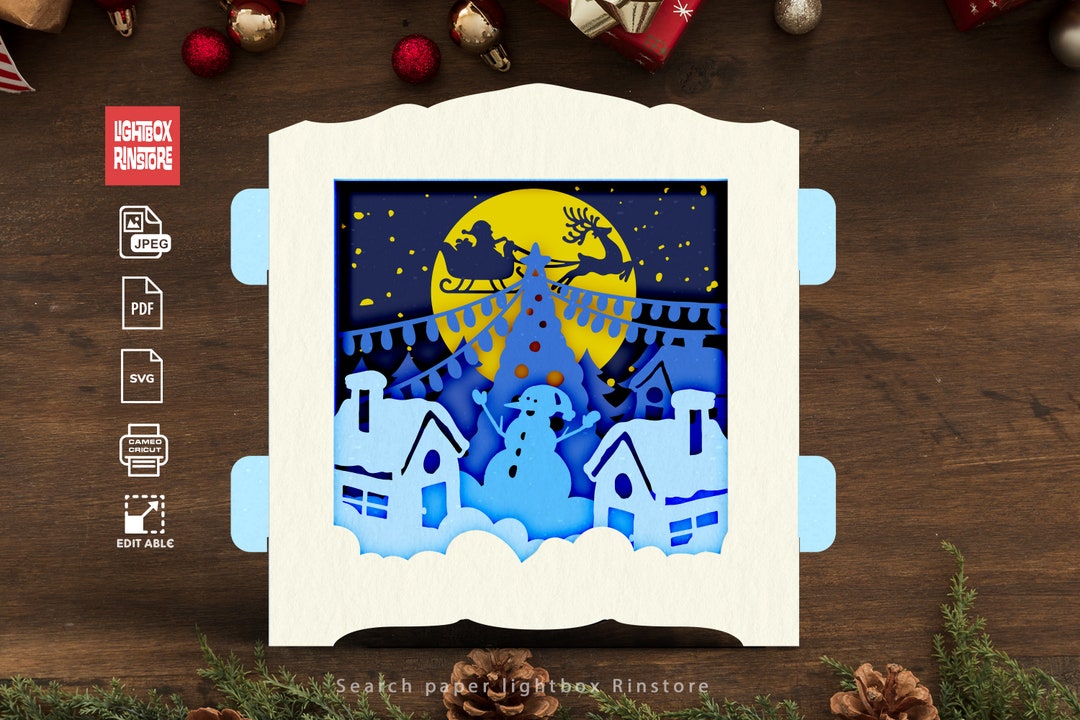 Christmas Pop up Card Template, SVG 3D Pop up Card, Greeting Pop up ...