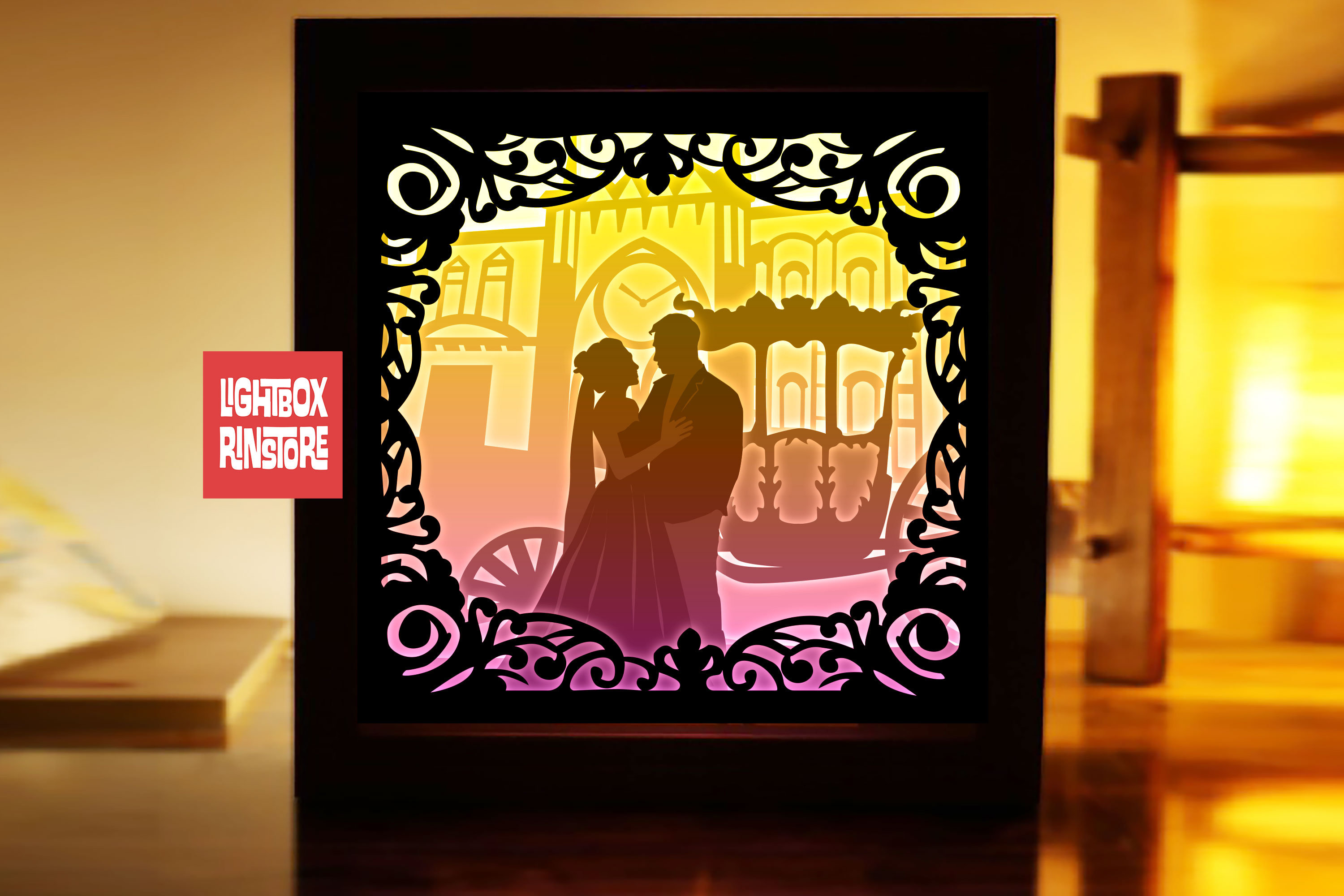 Love Gifts Wedding Gifts Paper Light Box Template Shadow Box - Etsy