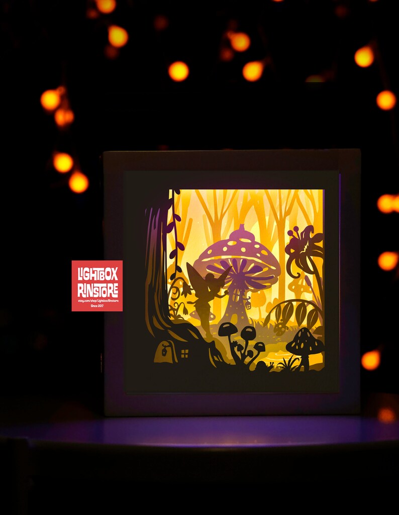 Fairy Tale Paper Light Box Template Shadow Box Template - Etsy