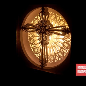 Gothic Cross Paper Light Box Template: DIY Shadow Box Art (SVG, PDF) - Etsy